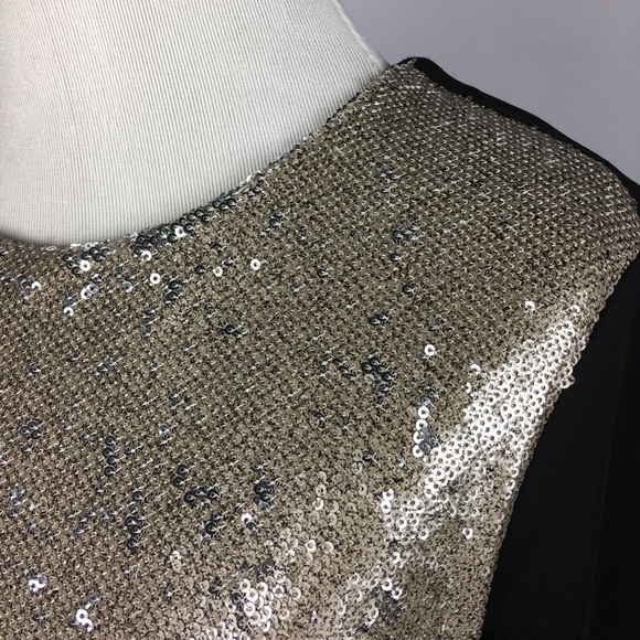 Nicole Miller | Tops | Nicole Miller Gold Sequin Front Holiday Party ...